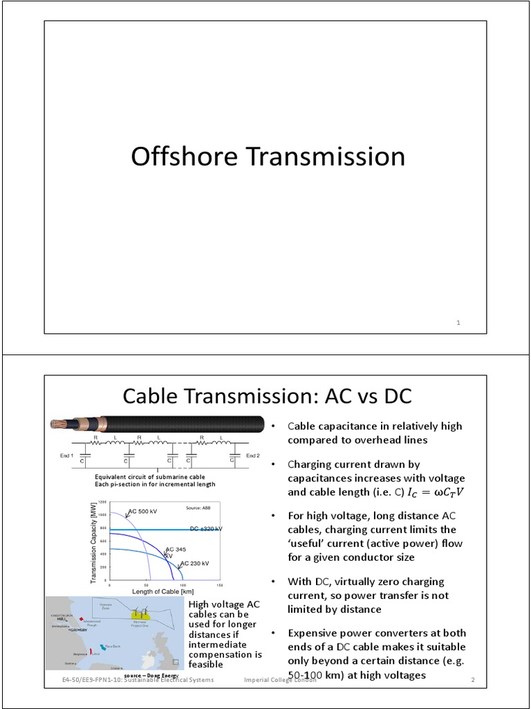 Offshore HVDC vs HVAC Transmission | PDF | High Voltage Direct Current ...