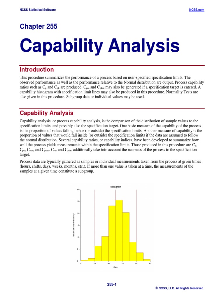 Capability Analysis | PDF | Standard Deviation | Normal Distribution