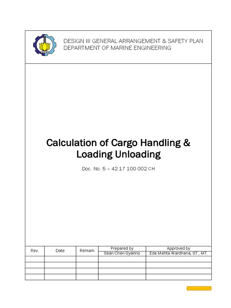Calculation of Cargo Handling & Loading Unloading | PDF | Oil Tanker | Pump