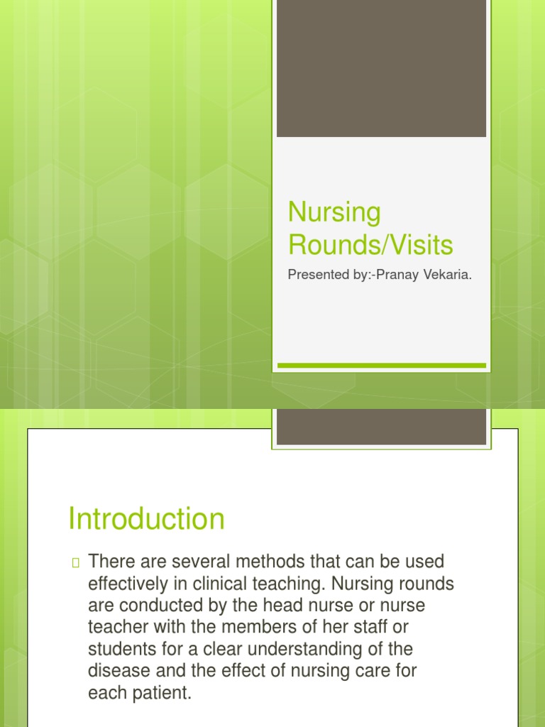 Overview of Nursing Rounds and Protocols | PDF | Nursing | Health Care