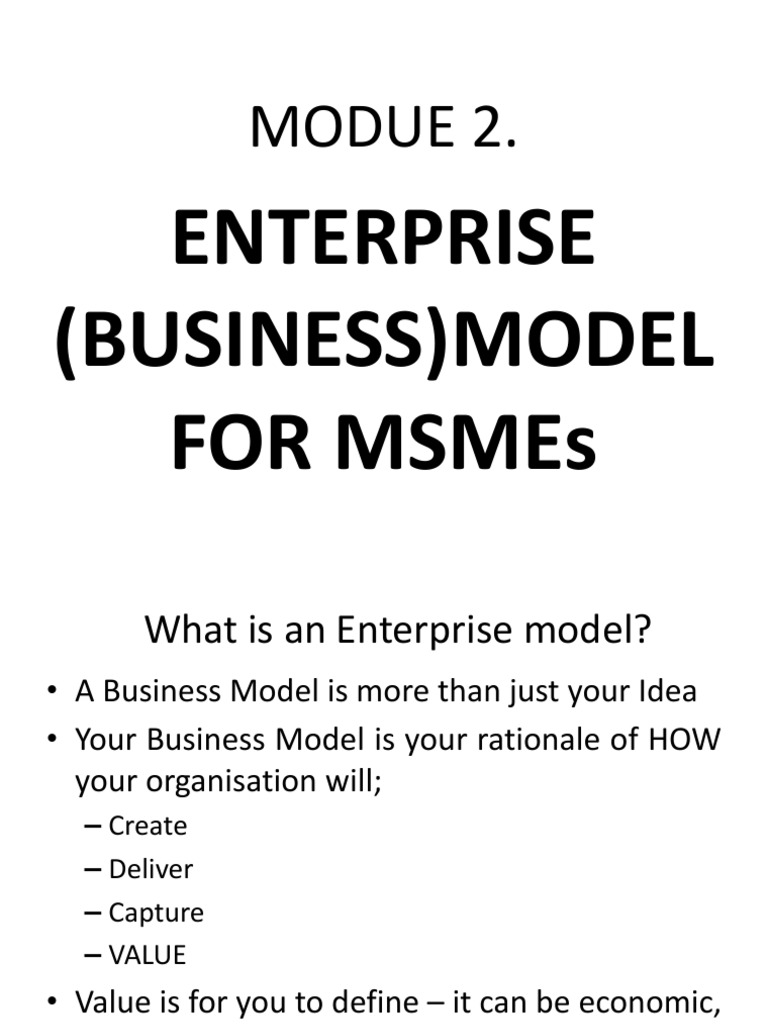 Module 2. Business Model | PDF | Business Model | Retail