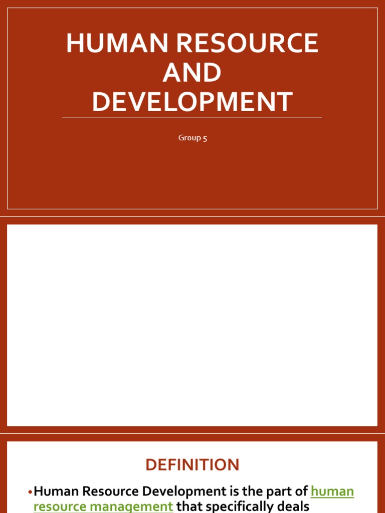 Introduction To Human Resource Development | PDF | Human Resources ...