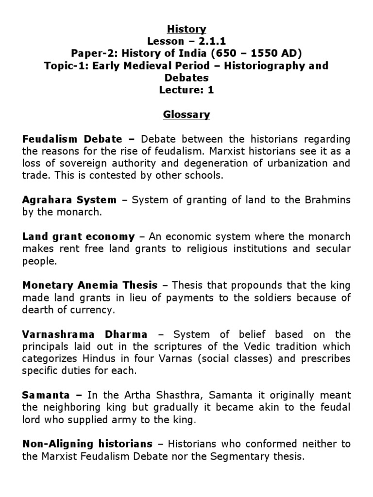 Hist-2 1 1 | Download Free PDF | Feudalism | Historiography