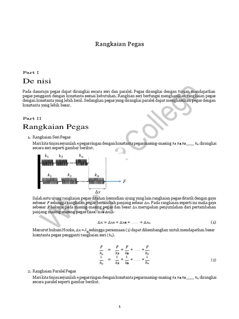 Modul Rangkaian Pegas | PDF | Metode & Bahan Ajar