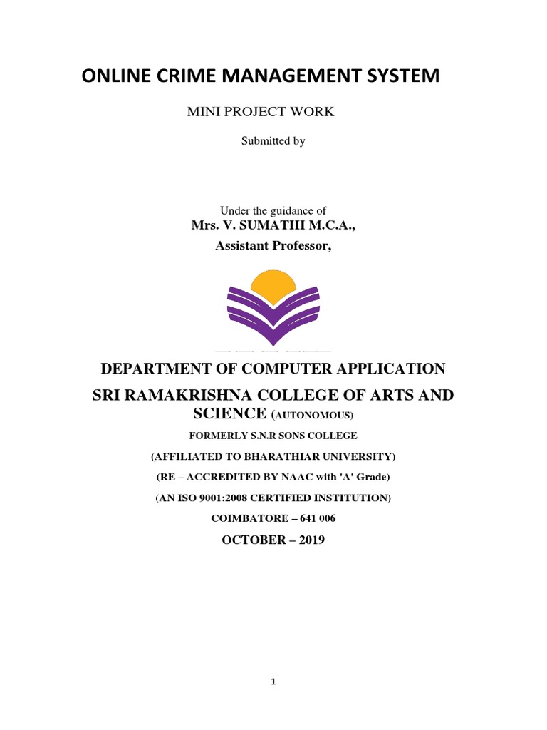 An Analysis of an Online Crime Management System for Improving Police ...