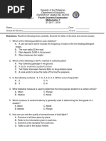 Math 7 3rd Quarter Exam and Answer Key and TOS | PDF