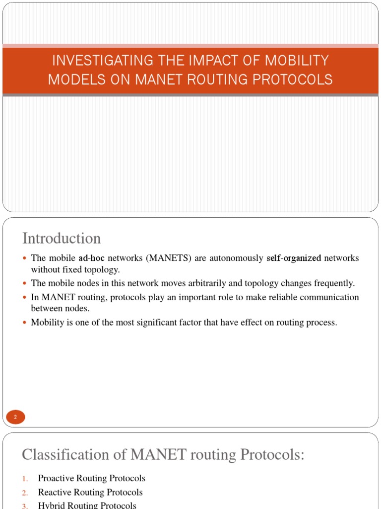 Investigating The Impact Of Mobility Models On Manet Routing Protocols Pdf Routing