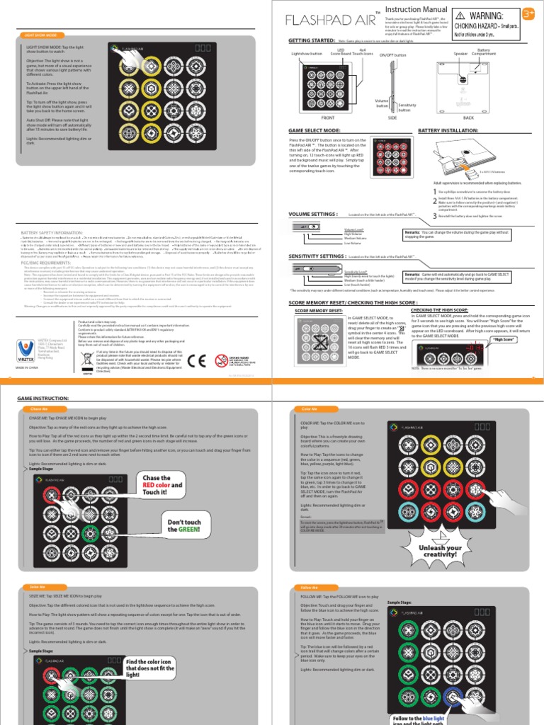 Instructiuni Flashpad Air | PDF | Electromagnetic Interference | Radio