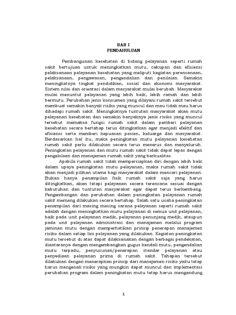 Program Kerja Manrisk 2019 | PDF