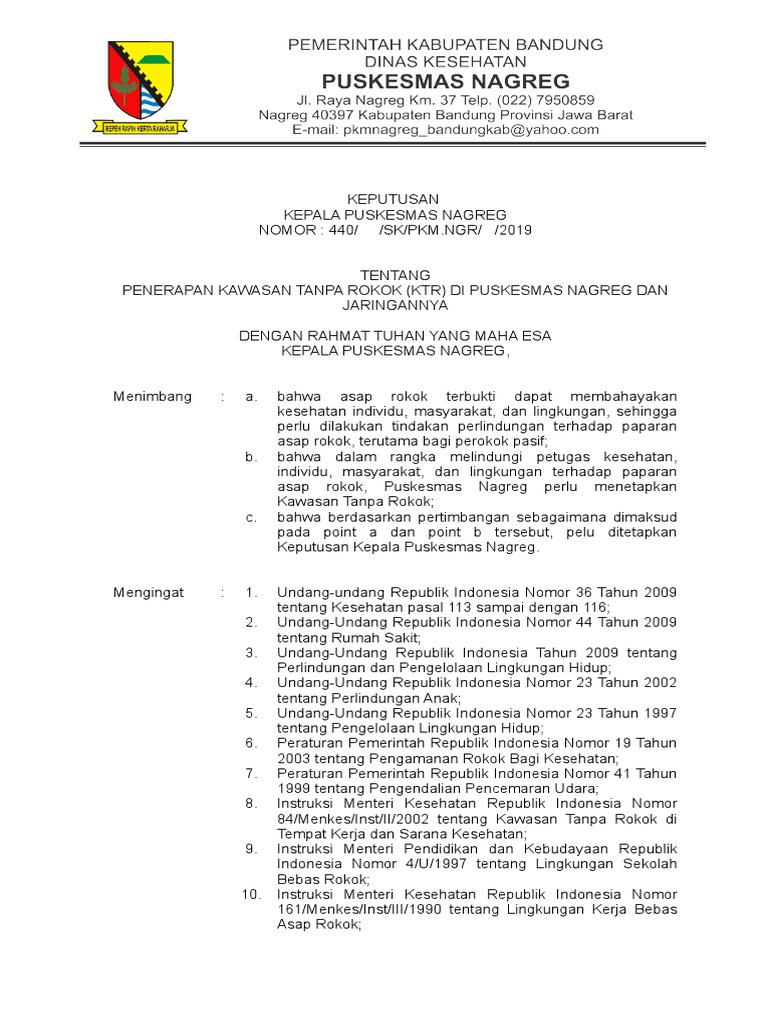 SK TIM KTR PKM Ok | PDF | Pengembangan Diri | Kesehatan Holistik