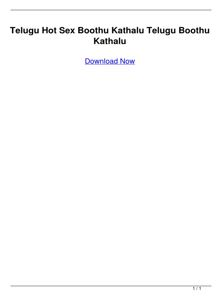 Telugu Hot Sex Boothu Kathalu Telugu Boothu Kathalu: Download Now | PDF