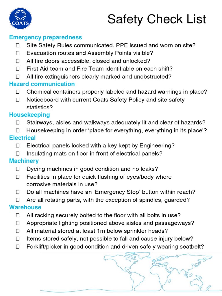 Safety Checklist v4 3 | PDF