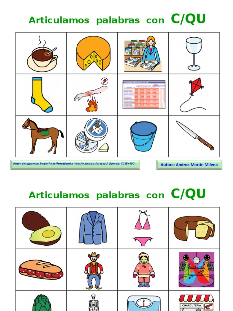 Articulamos Palabras Con C y QU | PDF