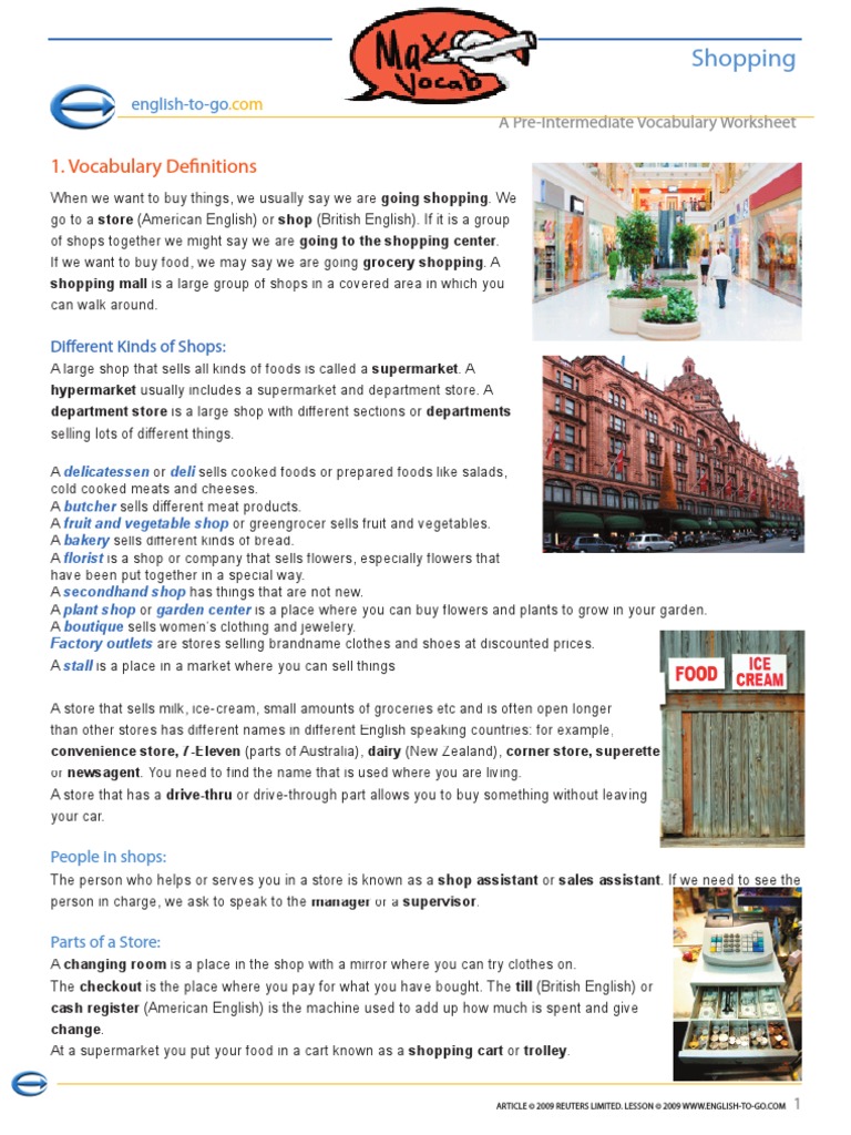 Shopping PDF | PDF | Grocery Store | Delicatessen
