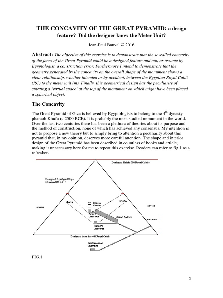 THE CONCAVITY OF THE GREAT PYRAMID A Des | PDF | Egyptian Pyramids | Circle
