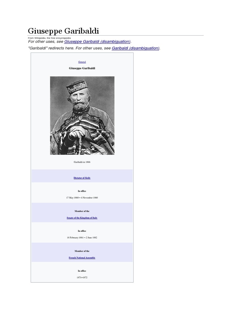 Giuseppe Garibaldi | PDF