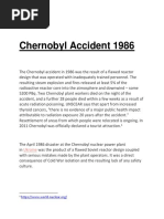 Case Study Chernobyl Disaster | PDF | Nuclear Reactor | Chernobyl Disaster