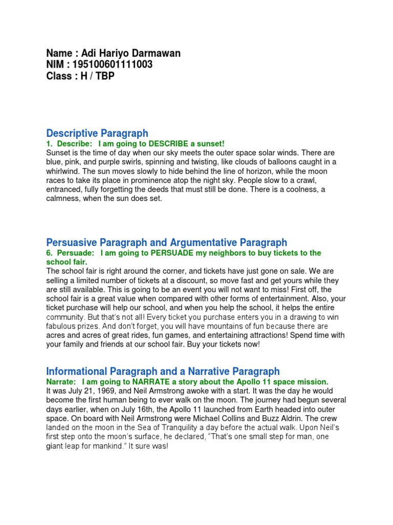 Example of Paragraphs | PDF | Astronomy | Sky