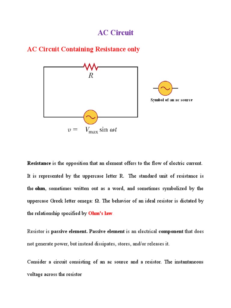 AC Circuit - 1 | PDF | Inductor | Inductance