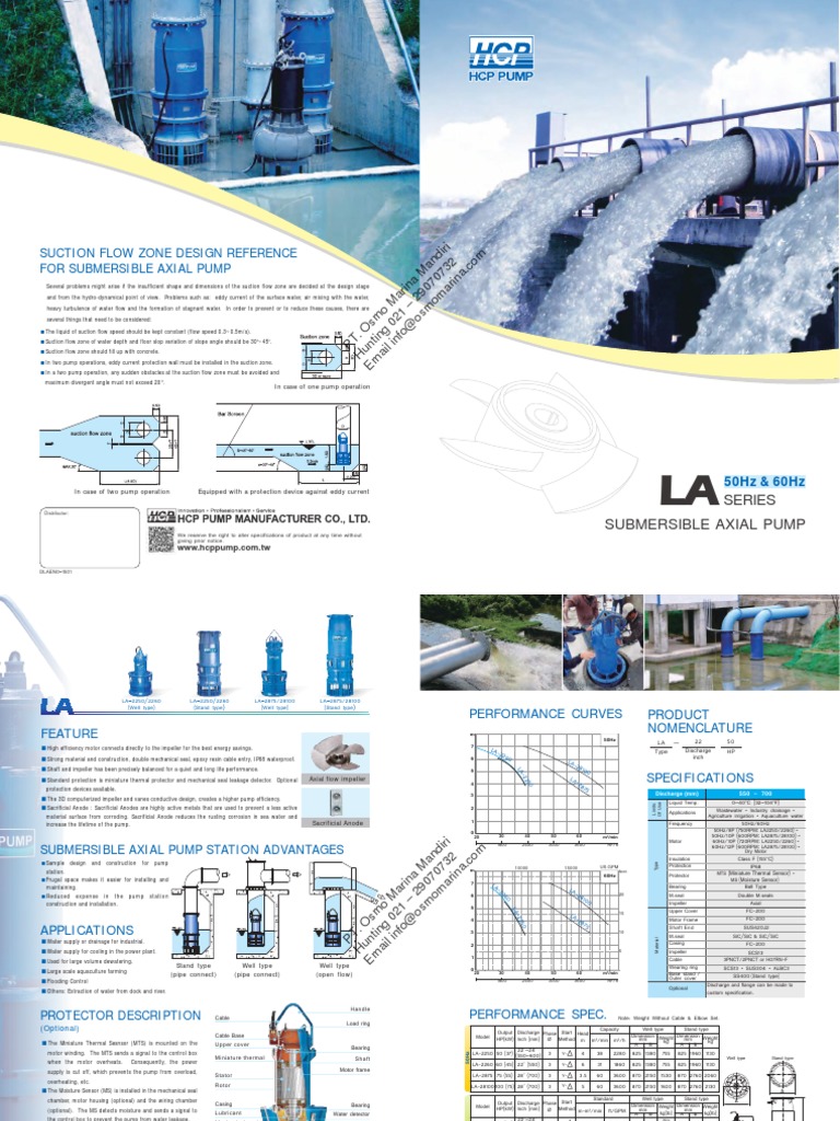 Brosur Pompa Banjir HCP (LA-HCP-Osmo-1) | PDF | Electric Motor | Pump