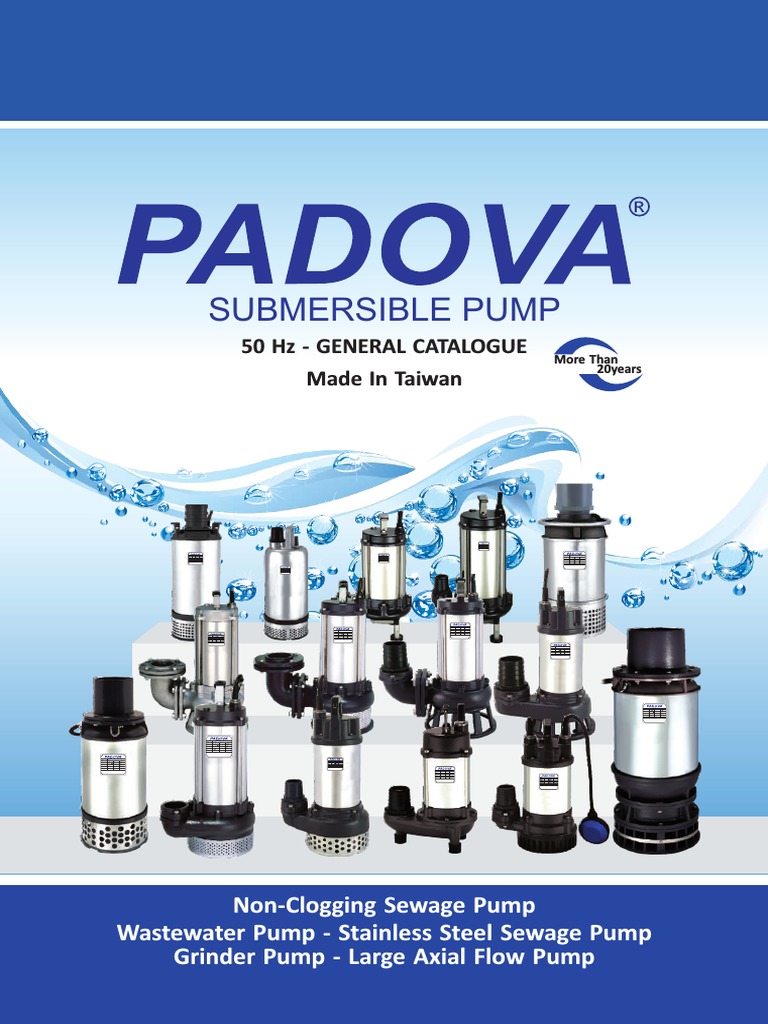 Brosur Pompa Padova | PDF | Electric Motor | Manufactured Goods