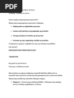 Buod NG Parabula NG Banga (Edited) | PDF