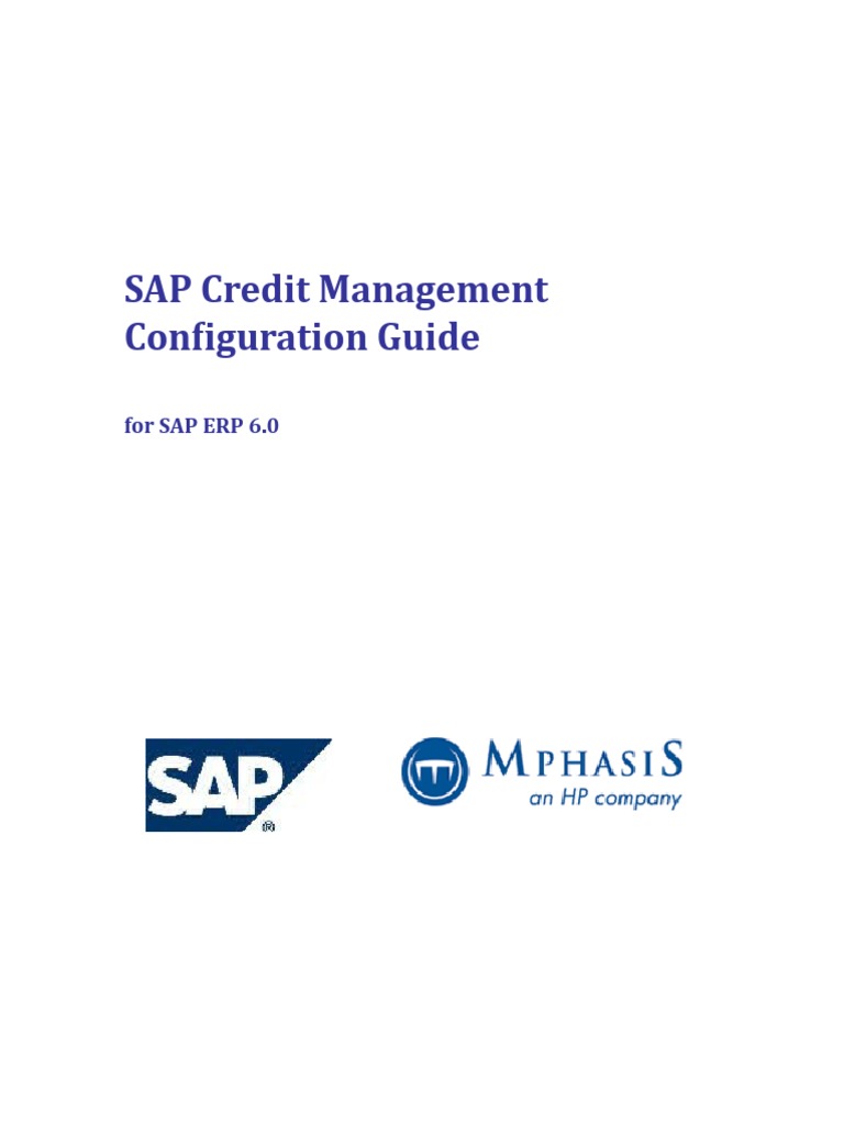 SAP Credit Management Config Guide | PDF | Credit | Finance & Money ...