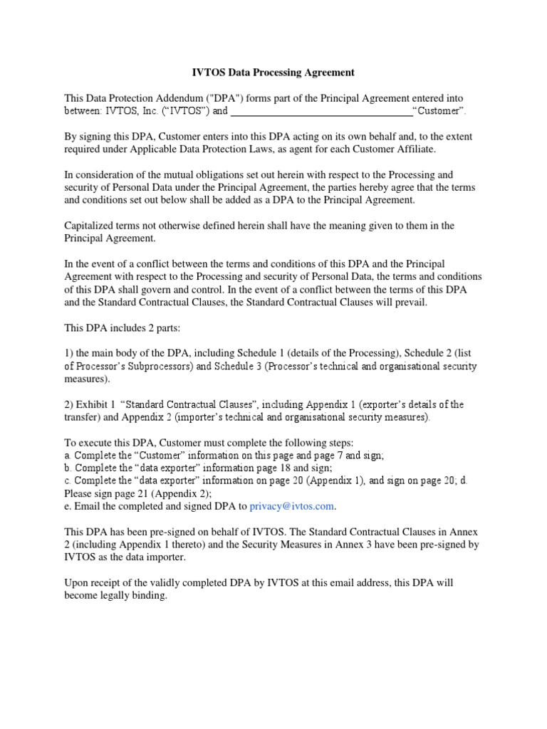 Omini Vendor Agreement | PDF | Personally Identifiable Information ...