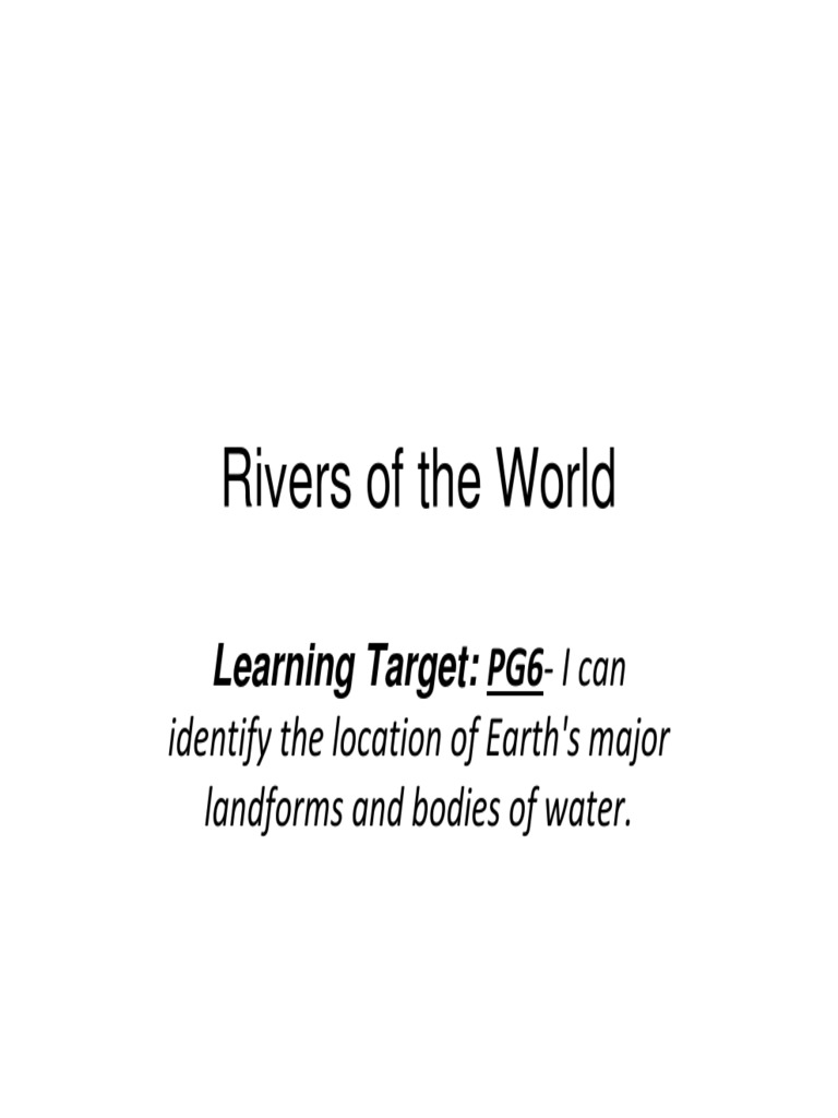 Rivers of World | PDF | Tigris | Euphrates
