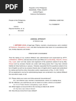 Judicial Affidavit-Attempted Homicide Accused | PDF | Perjury | Social Institutions