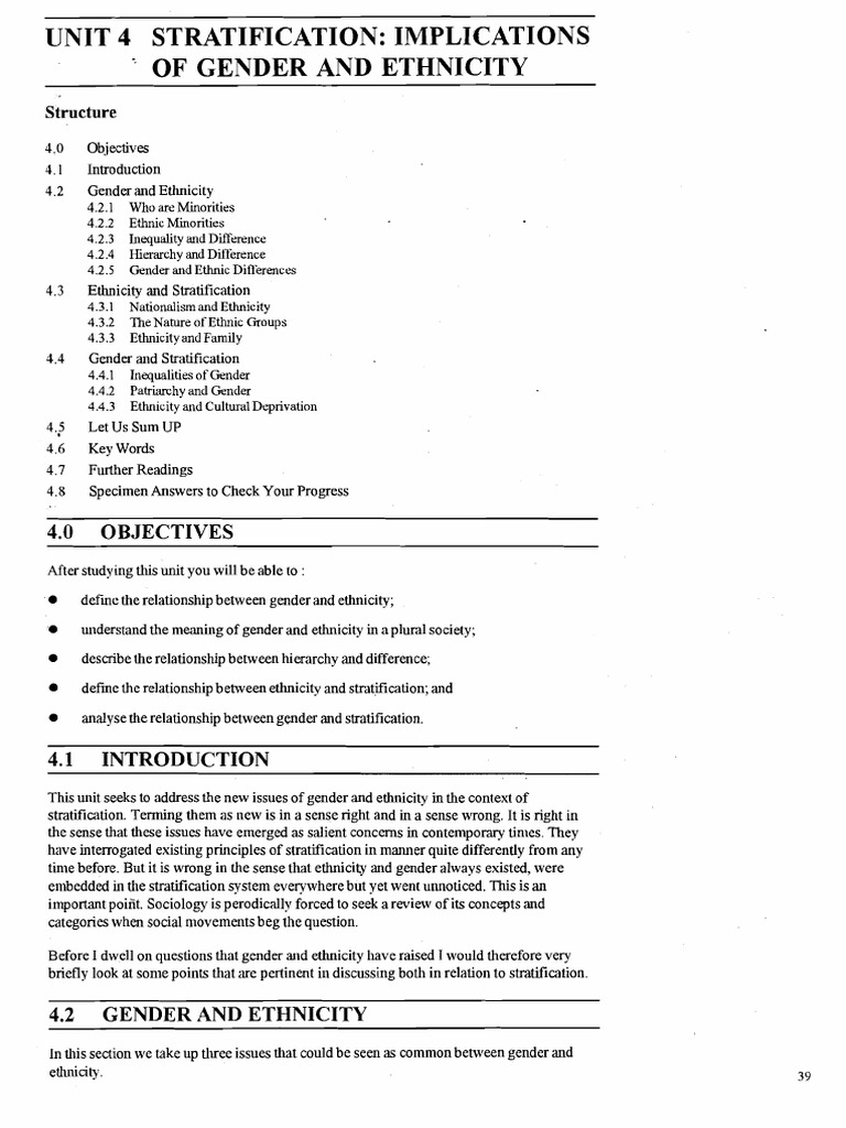 Ignou Socio Unit 4 | PDF | Social Stratification | Minority Group Ignou Socio Unit 4 | PDF | Social Stratification | Minority Group