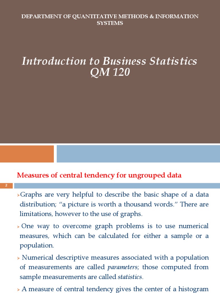 Intro To Business Statistics | PDF | Mode (Statistics) | Standard Score