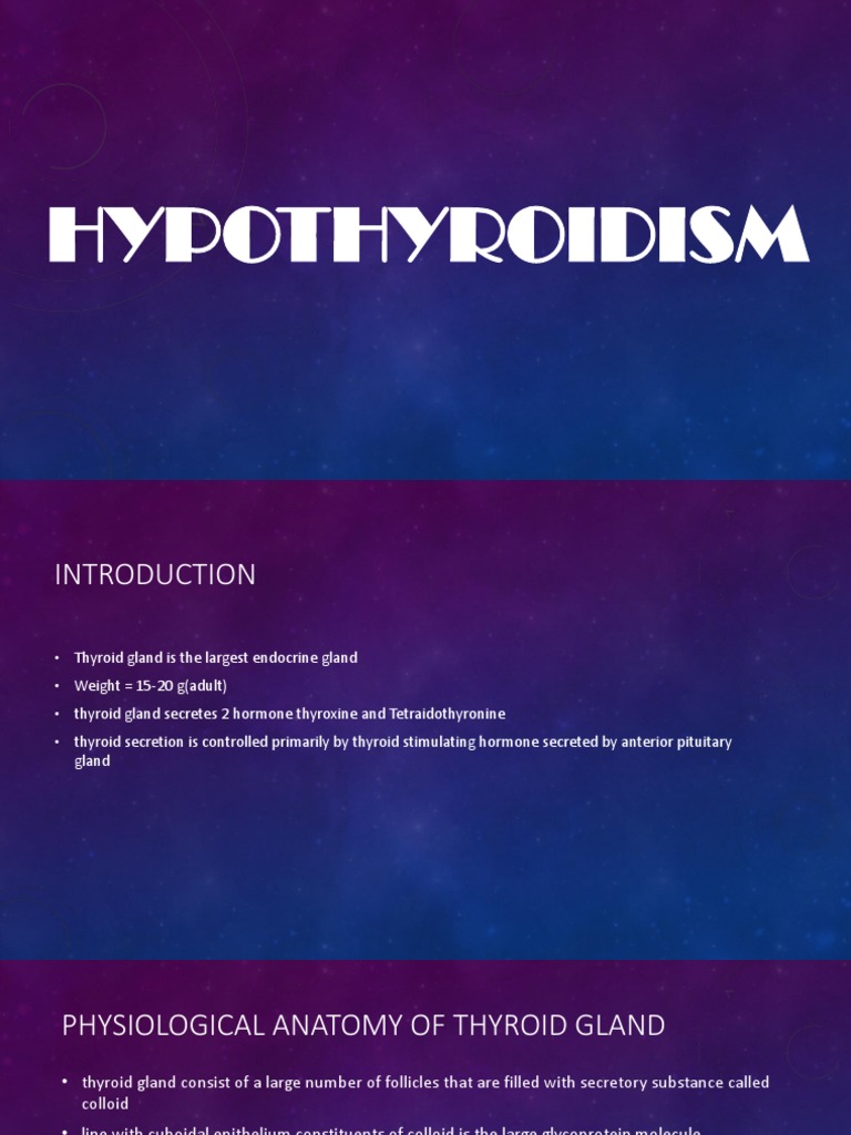 Hypothyroidism | PDF | Thyroid | Hypothyroidism