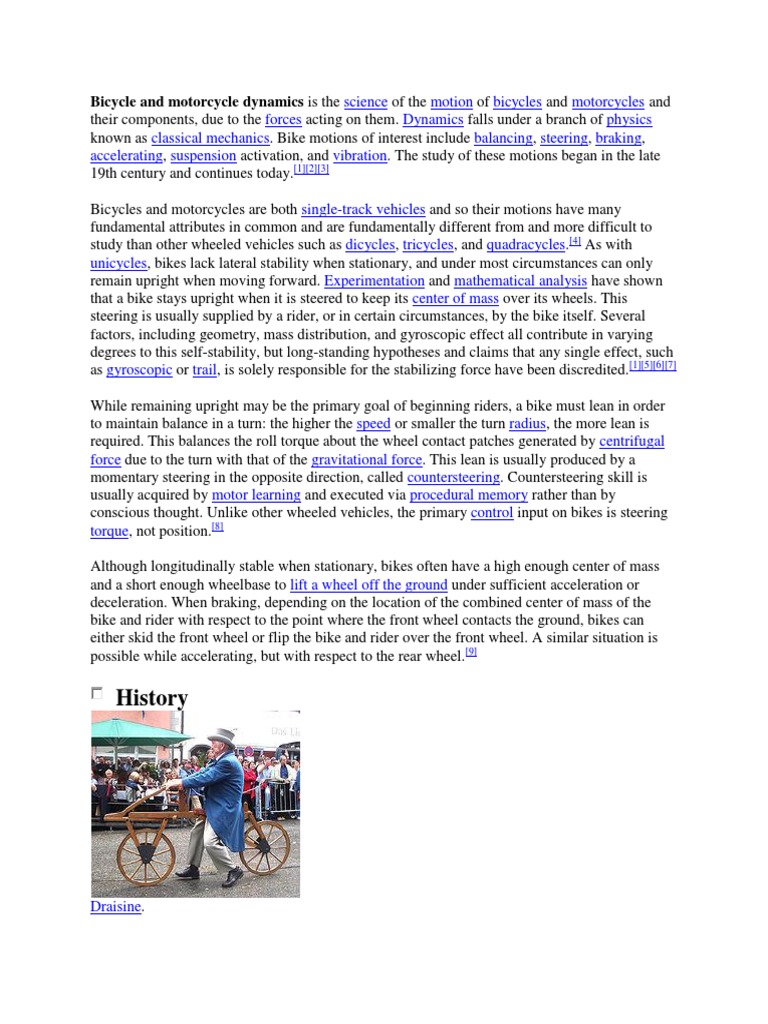 Bicycle and Motorcycle Dynamics | PDF | Transportation Engineering ...