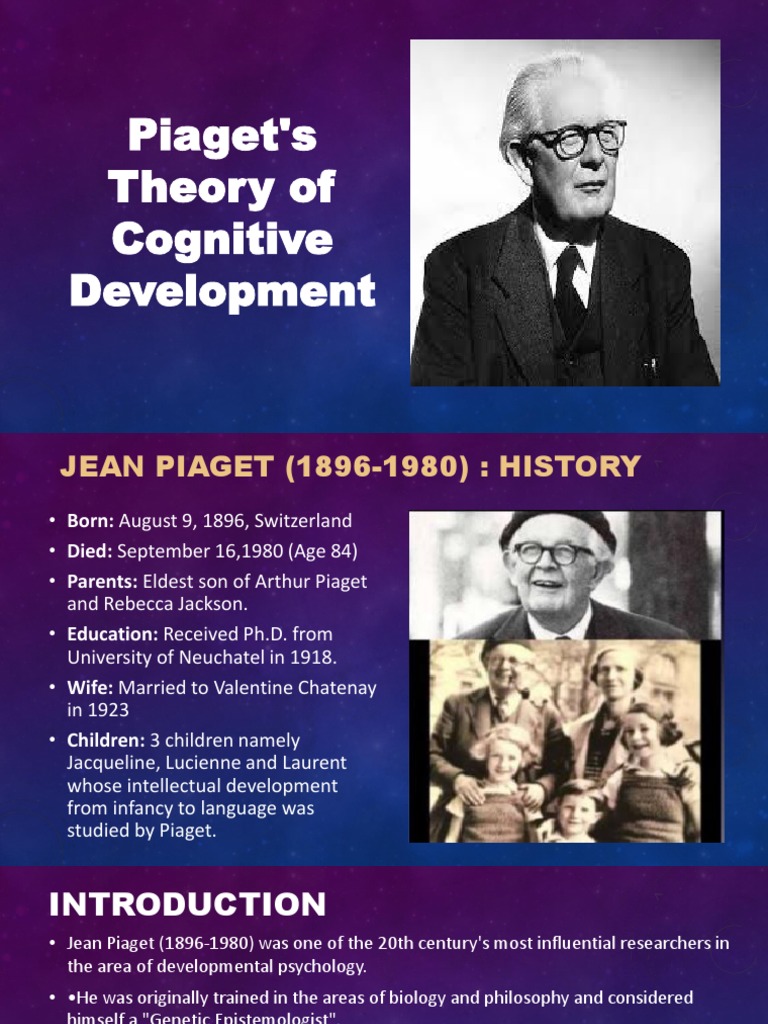 Jean Piaget | PDF | Cognitive Development | Schema (Psychology)