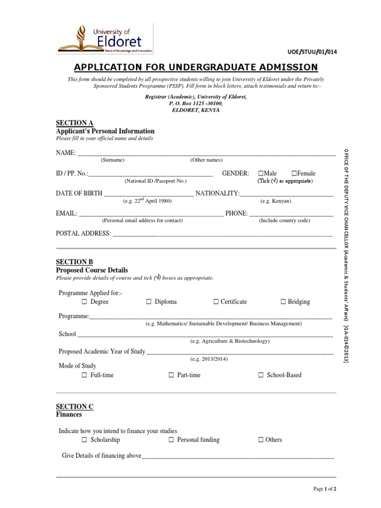 UOE Undergraduate Admission | PDF | Behavior Modification | Educational ...