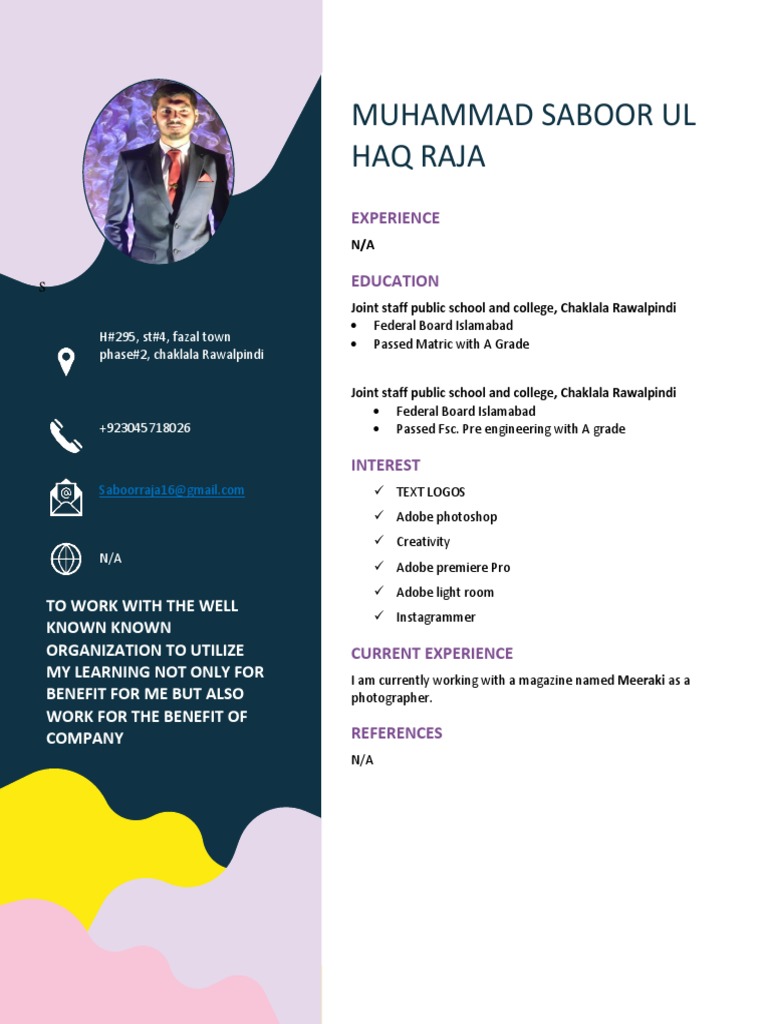 Muhammad Saboor Ul Haq Raja: Experience | PDF