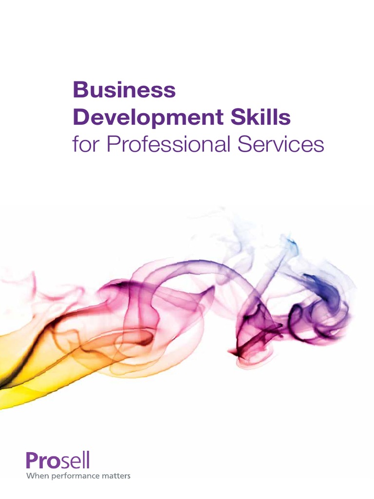 Business Development Skills: For Professional Services | PDF | Subsidy ...