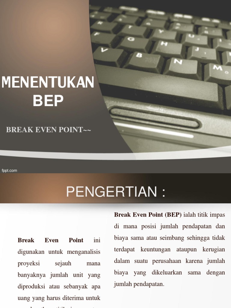 Rumus dan Contoh Break Even Point (BEP) | PDF