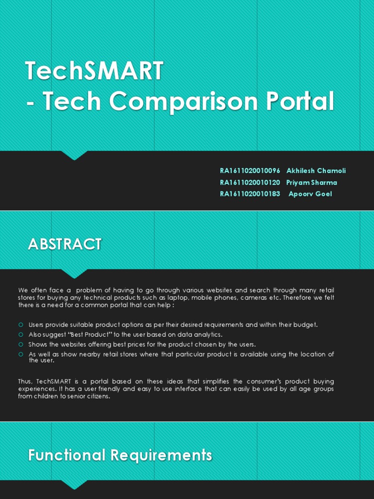 Tech Comparison App - OOAD With UML Diagrams | PDF | Use Case | Class ...