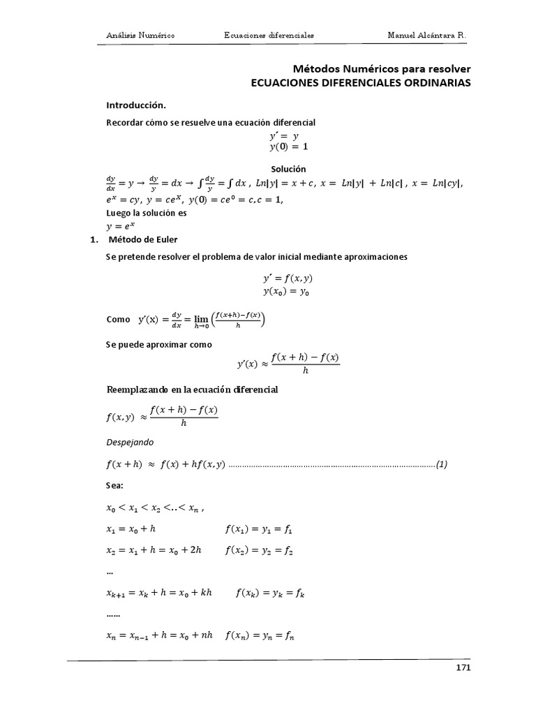 Metodos Numericos | PDF | Análisis numérico | Integral