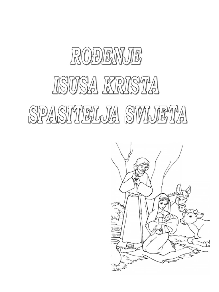 Isusovo Rodjenje Bozic Bojanka Za Grupni Rad Vjeronauk1 | PDF