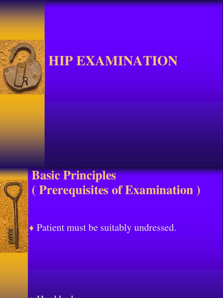 Comprehensive Hip Examination Guide | PDF | Anatomical Terms Of Motion ...