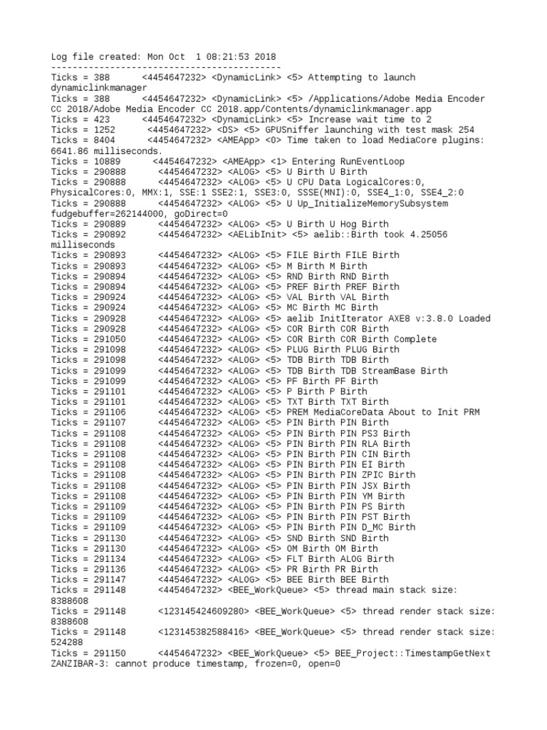 Adobe Media Encoder Log-Last | PDF | Computer Programming | Computing