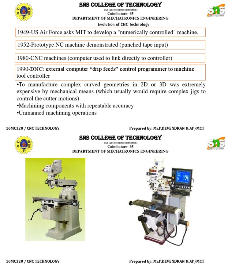 1.evolution of CNC Technology | PDF