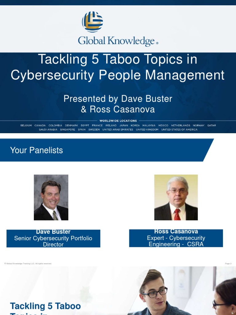 Tackling 5 Taboo Topics in Cybersecurity People Management: Presented by Dave Buster & Ross ...