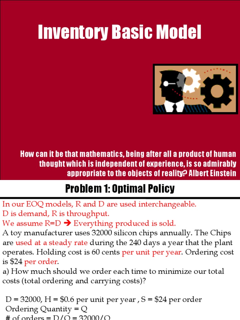 Problem Inventory Basics | PDF | Inventory | Supply Chain Management