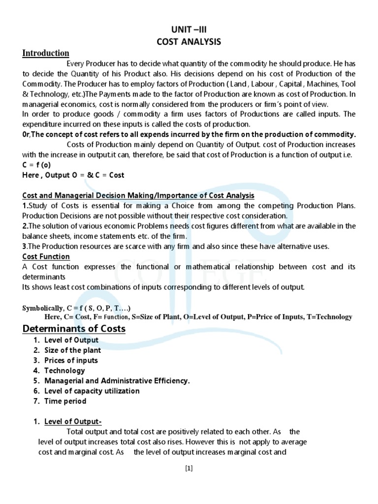 Understanding Cost Analysis: A Comprehensive Breakdown of Cost ...