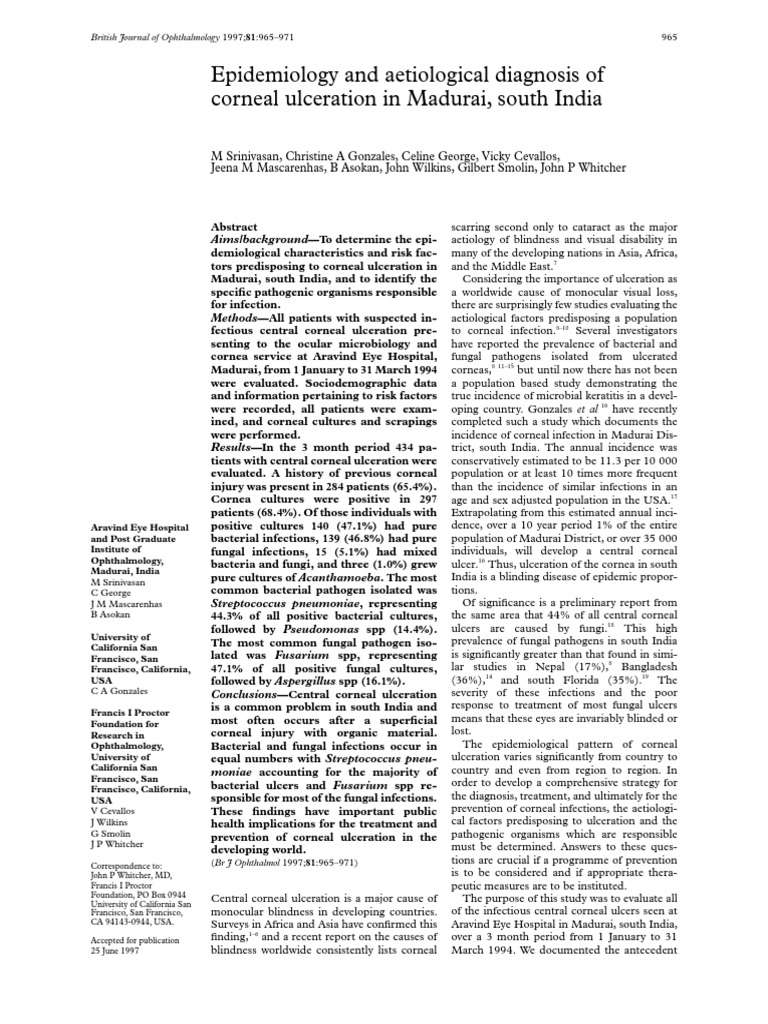 Ulkus 5 | PDF | Cornea | Infection