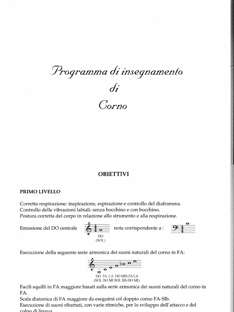 Posizioni Corno | PDF